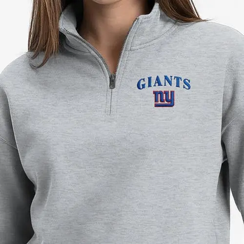 Champion New York Giants Powerblend Quarter-zip Sweatshirt