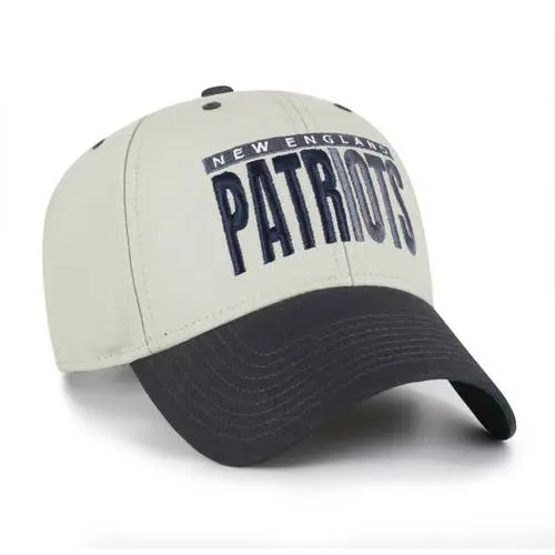 '47 Black New England Patriots Half Block Text Mvp Adjustable Hat