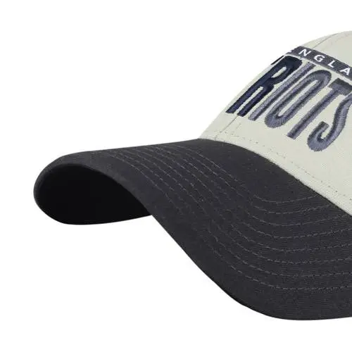 '47 Black New England Patriots Half Block Text Mvp Adjustable Hat