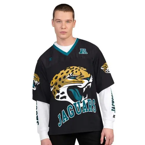 STARTER White Jacksonville Jaguars Short Sleeve & Long Sleeve T-shirt Combo Pack