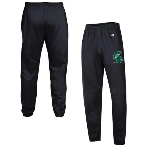 Champion Michigan State Spartans Powerblend Banded Fleece Sweatpants - Black