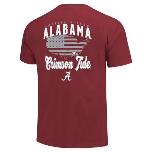 IMAGE ONE Alabama Tide America's Team T-shirt - Crimson