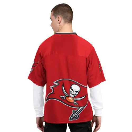 STARTER White Tampa Bay Buccaneers Short Sleeve & Long Sleeve T-shirt Combo Pack - Red