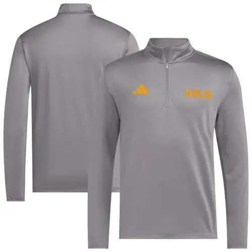 Adidas Tennessee Volunteers Ultimate365 Cozy Quarter-zip Top - Gray
