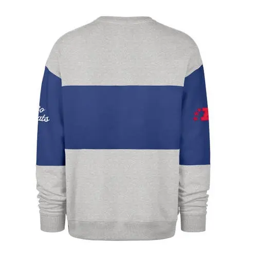 '47 Heather Gray New England Patriots Blockfield Maximalist Sweatshirt