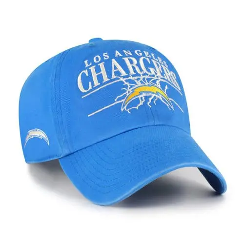 '47 Los Angeles Chargers Throwback Graphic Clean Up Adjustable Hat - Powder Blue