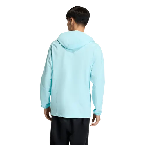Adidas Chicago Fire Tiro Travel Full-zip Hooded Windbreaker - Light Blue