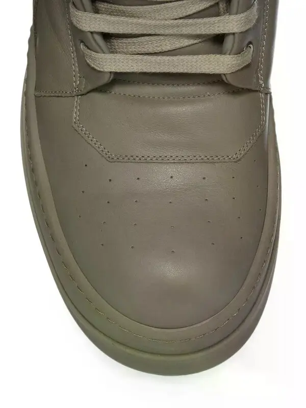 Rick Owens Mega Geobasket Leather High-top Sneakers