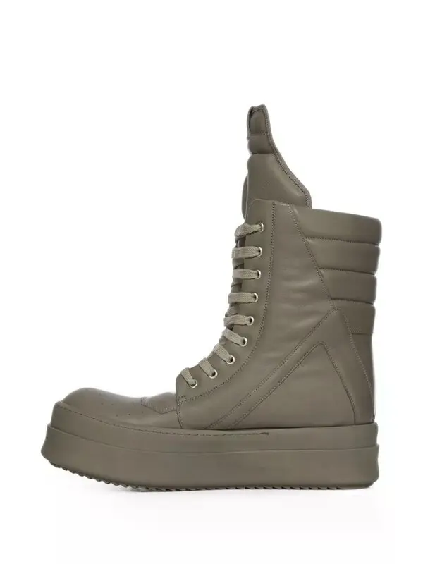 Rick Owens Mega Geobasket Leather High-top Sneakers