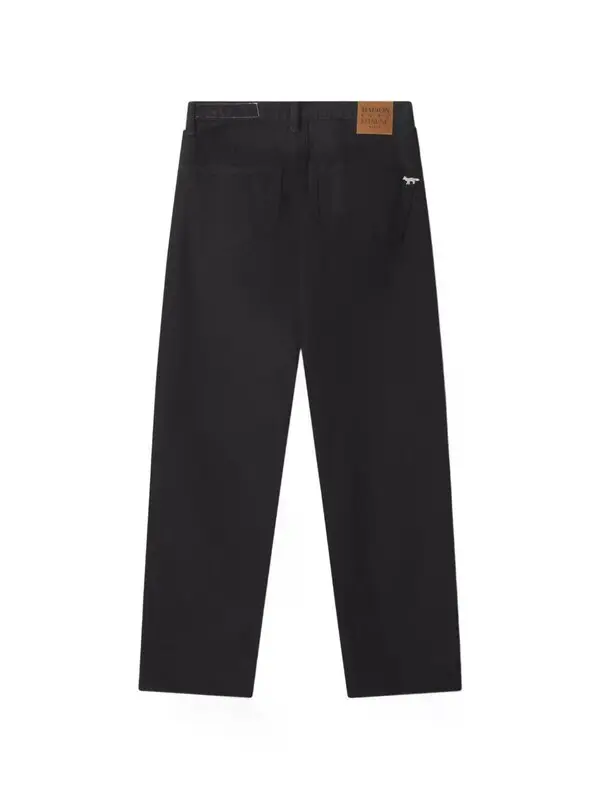 Maison Kitsuné Fox-patch Straight-leg Jeans