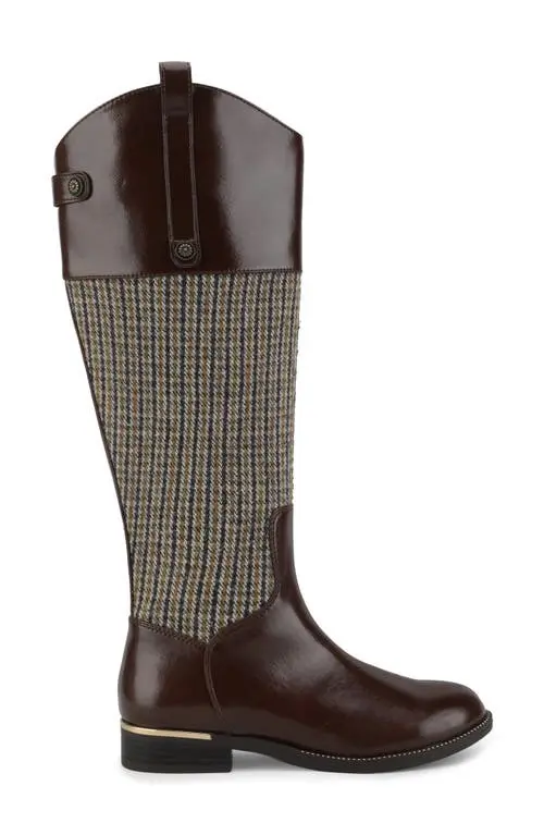 Vintage Havana Fog Knee High Leather Riding Boot - Brown