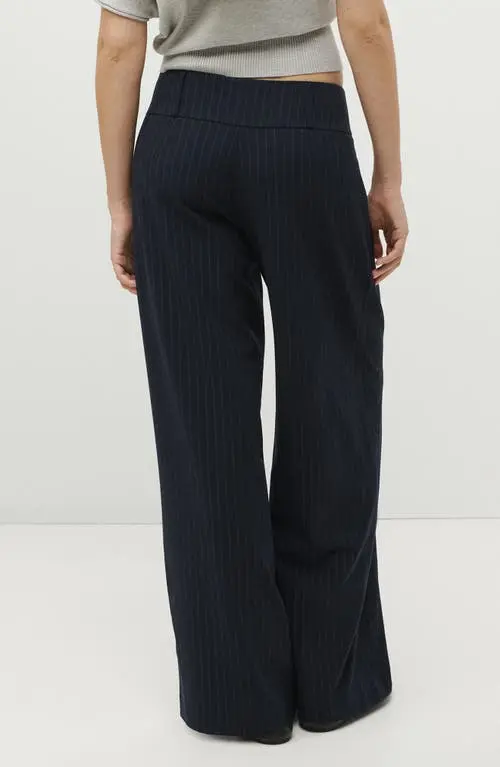 Mango Pinstripe Wide Leg Pants
