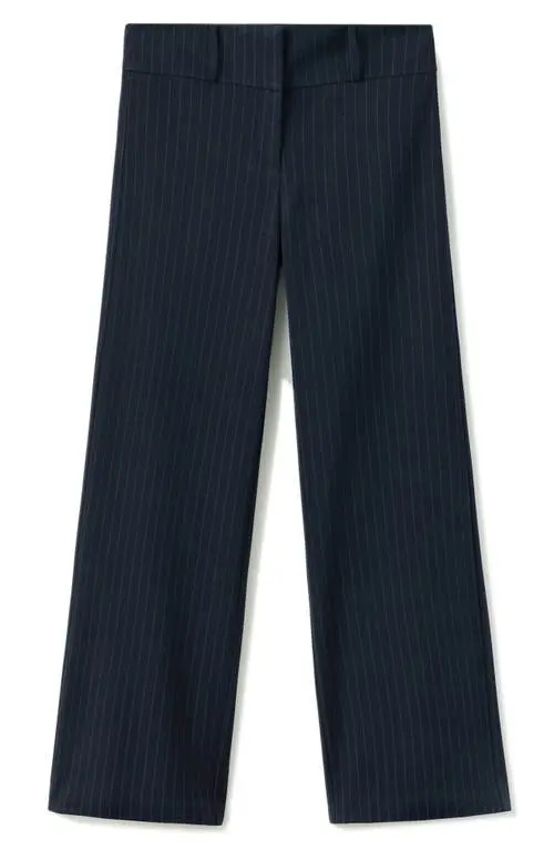 Mango Pinstripe Wide Leg Pants