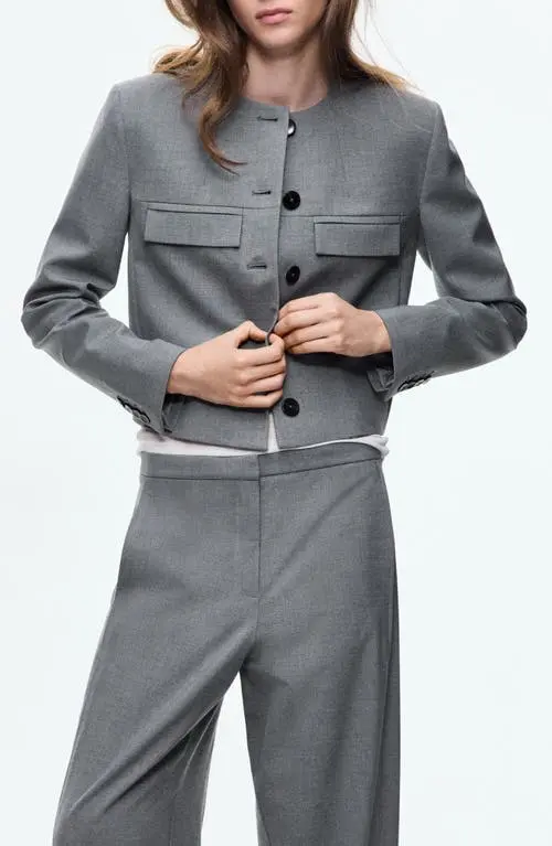 Mango Marker Stretch Blazer - Grey