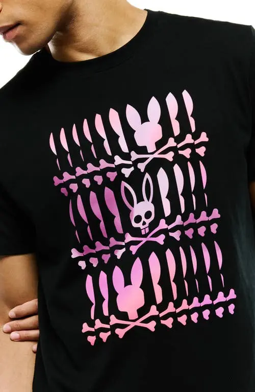 Psycho Bunny Lewis Pima Cotton Graphic T-shirt - Black