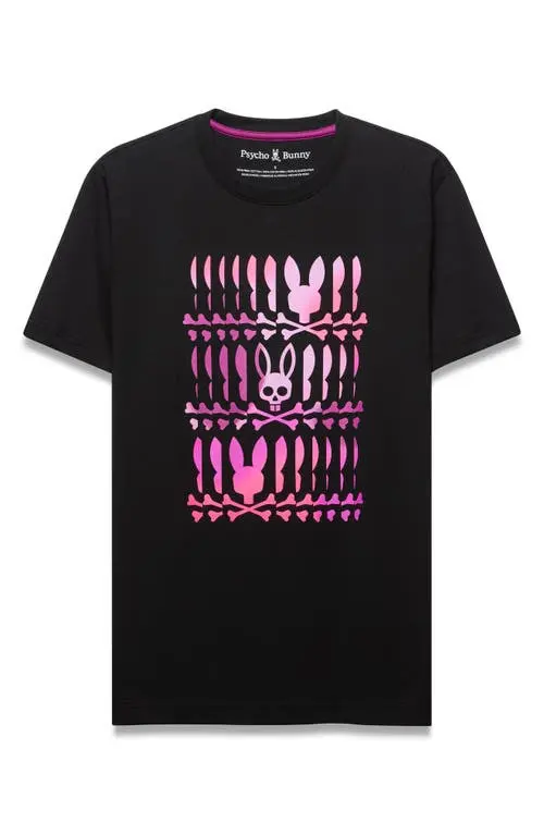 Psycho Bunny Lewis Pima Cotton Graphic T-shirt - Black