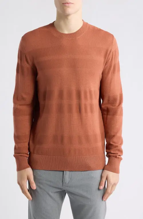 BOSS H-finito Crewneck Virgin Wool Sweater - Dark Red