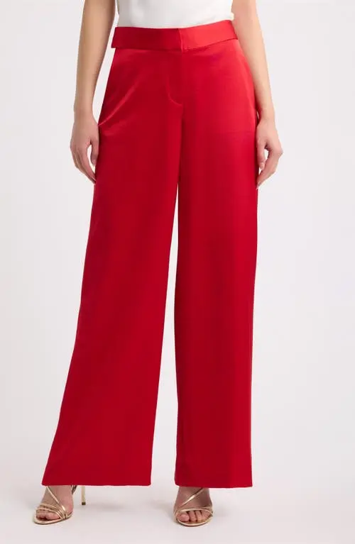 TAHARI ASL Satin Wide Leg Pants
