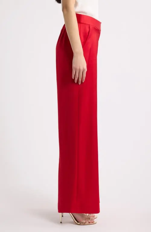 TAHARI ASL Satin Wide Leg Pants