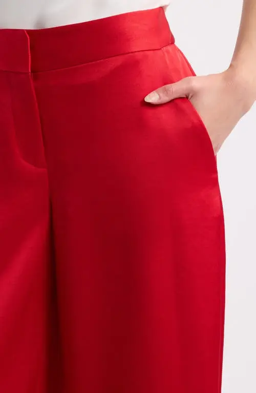 TAHARI ASL Satin Wide Leg Pants