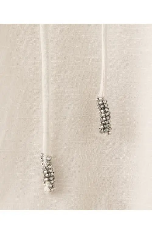 Mango Chiffon Bow Blouse