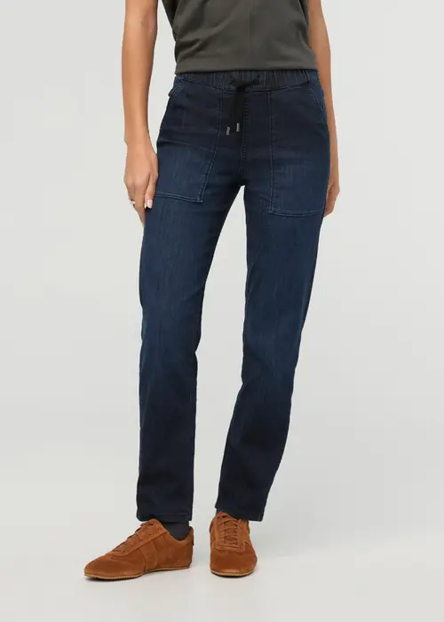 DUER Performance Denim Slit Skirt