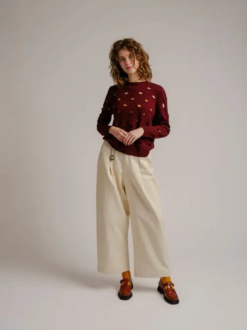 DEGEN Bind Off Merino Crew Sweater - Nightshade