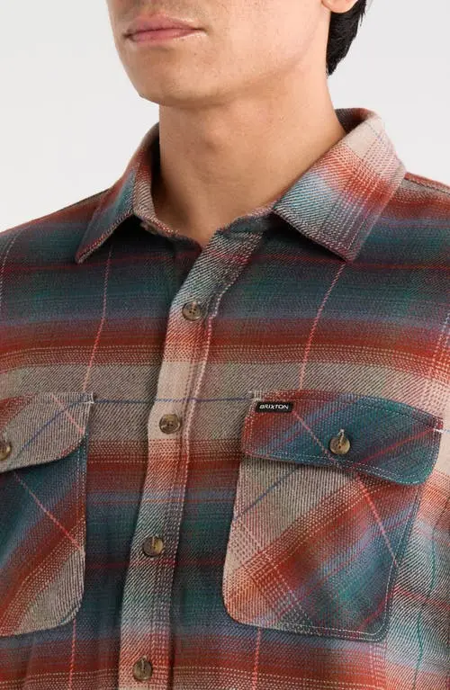 Brixton Bowery Cotton Blend Flannel Shirt