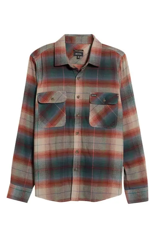 Brixton Bowery Cotton Blend Flannel Shirt