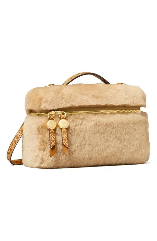 Tory Burch Romy Genuine Shearling Slim Top Handle Bag