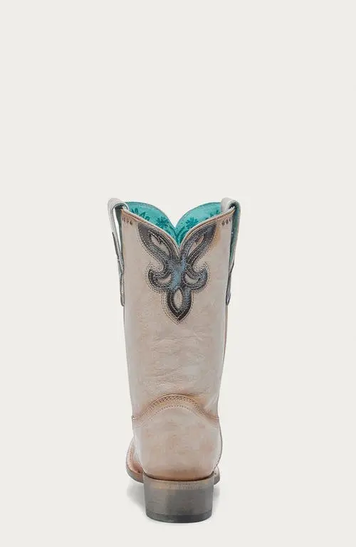 CORRAL Cowhide Embroidered Overlay Studded Round Toe Western Boots
