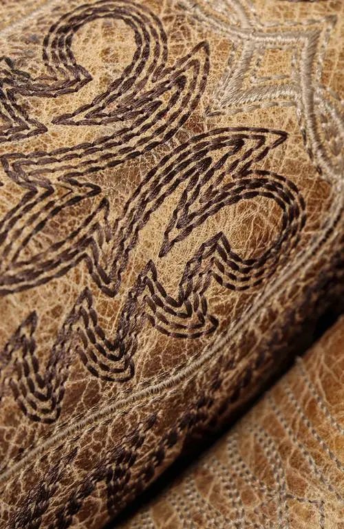 CORRAL Embroidered Cowhide Snip Toe Tall Boots
