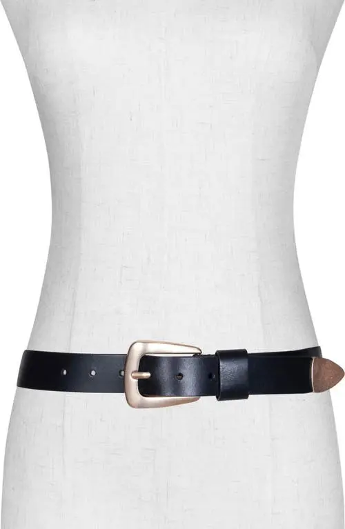 ALLSAINTS Leather Belt With Metal Tip