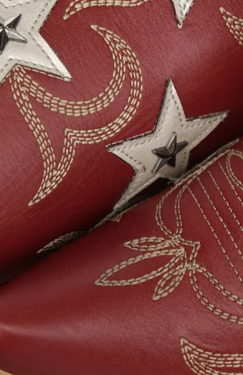 CORRAL Detailed Embroidery Leather Overlay Studded Western Boots