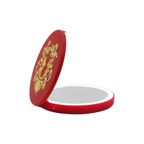 IMPRESSIONS VANITY Snow White Compact Mirror With Wireless Power Bank Base