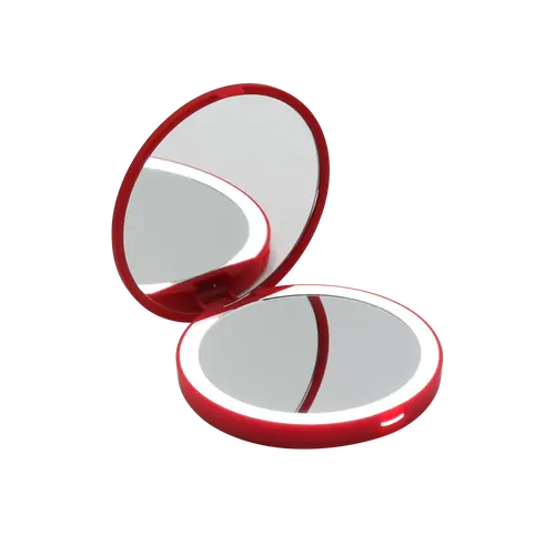 IMPRESSIONS VANITY Snow White Compact Mirror With Wireless Power Bank Base