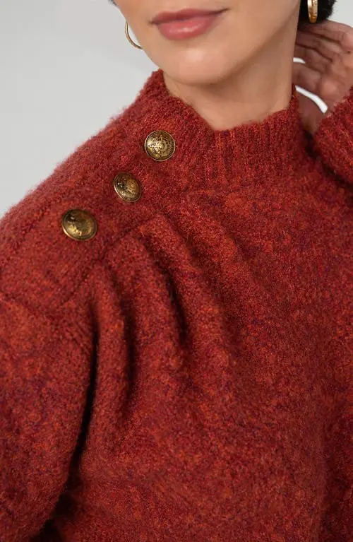 LIVERPOOL Mock Neck Sweater With Buttons