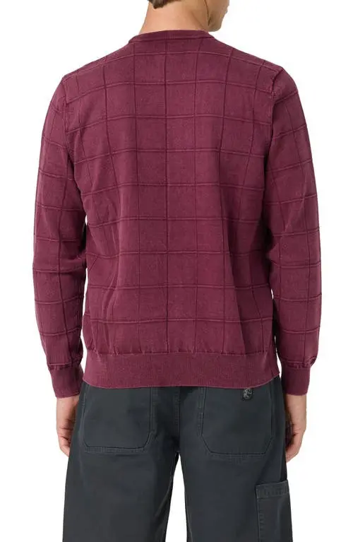 O'Neill Og Windowpane Cotton Crewneck Sweater