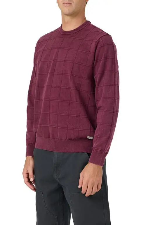 O'Neill Og Windowpane Cotton Crewneck Sweater