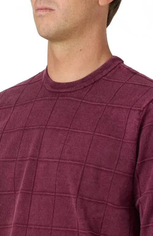 O'Neill Og Windowpane Cotton Crewneck Sweater