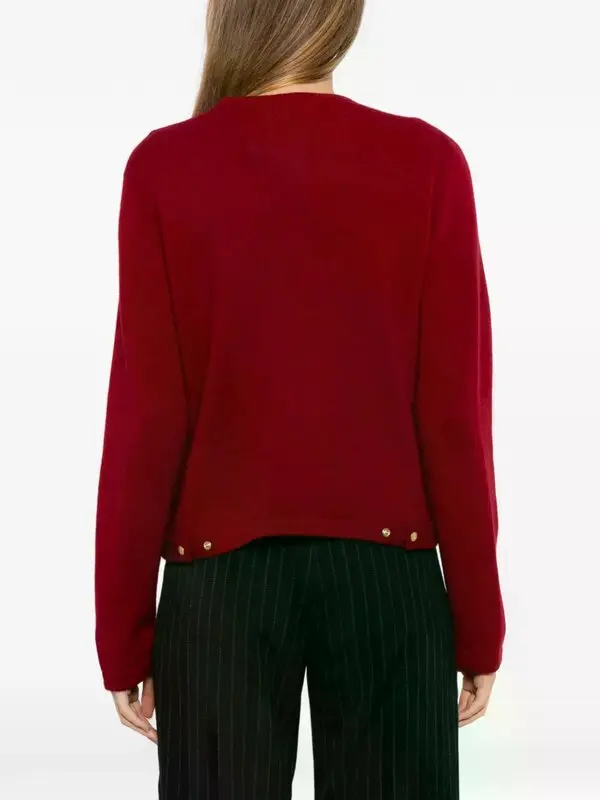 AGNES B. Zip-up Cashmere Cardigan
