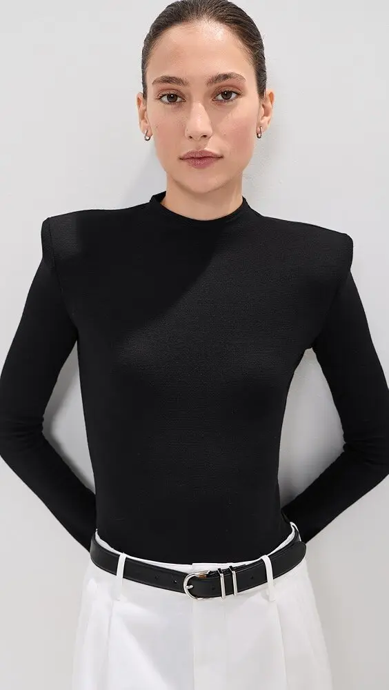 JIL SANDER Thong Bodysuit - Black