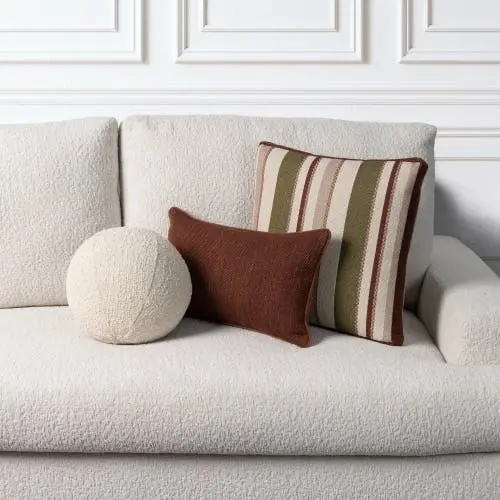 Elaine Smith Ridgeway Box Textured Stripe Indoor & Outdoor Woven Accent Box Pillow & Insert