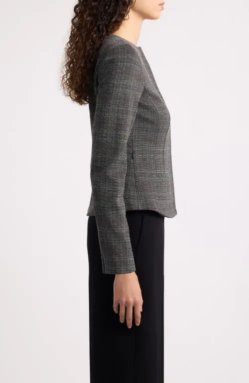 Theory Glen Check Boat Neck Jacket