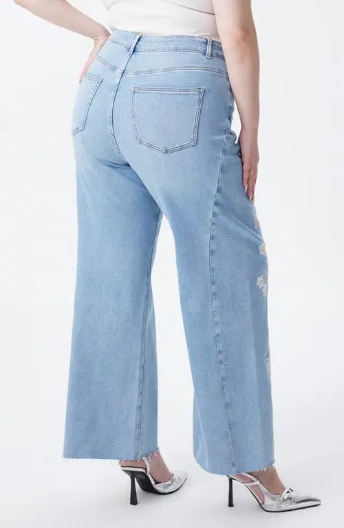 BAYEAS Embroidered High Waist Wide Leg Jeans