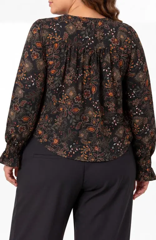 LIVERPOOL Pintuck Sateen Top