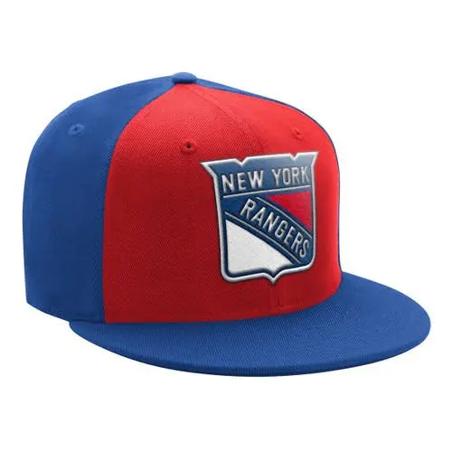 STARTER Blue New York Rangers Logo Two-tone Snapback Hat