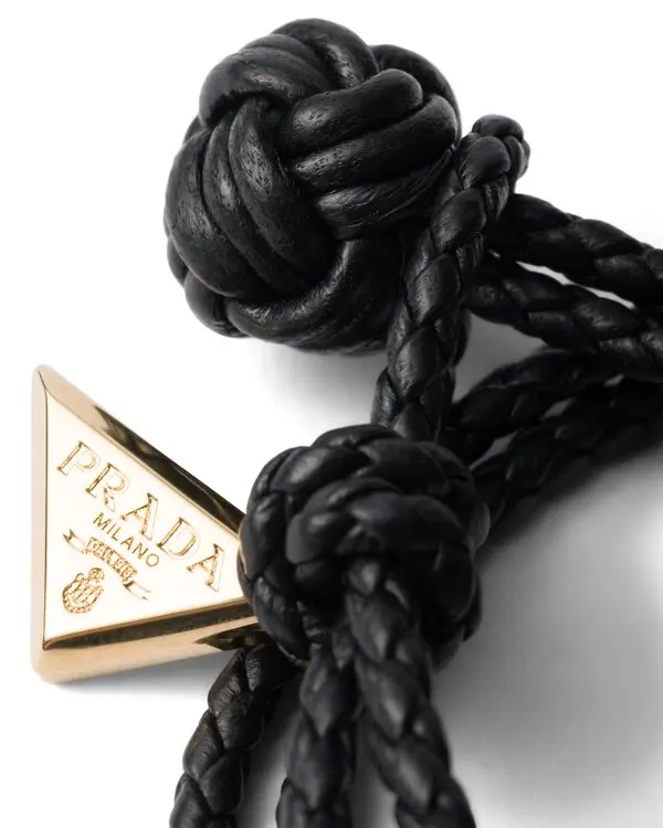 Prada Braided Nappa Leather Bracelet