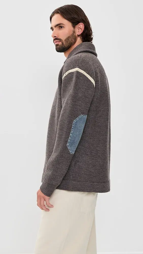 MAISON MARGIELA Elbow Patch Quarter Zip Sweater