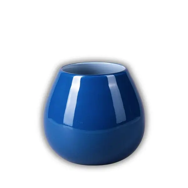 ANATOLIACRAFT Barbablanca Handmade Blown Glass Tumbler Deep - Blue
